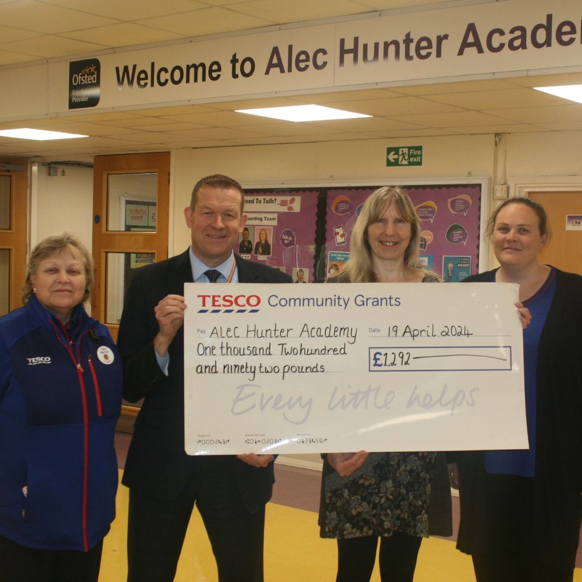 Alec Hunter Academy - TESCO STRONGER STARTS GRANT